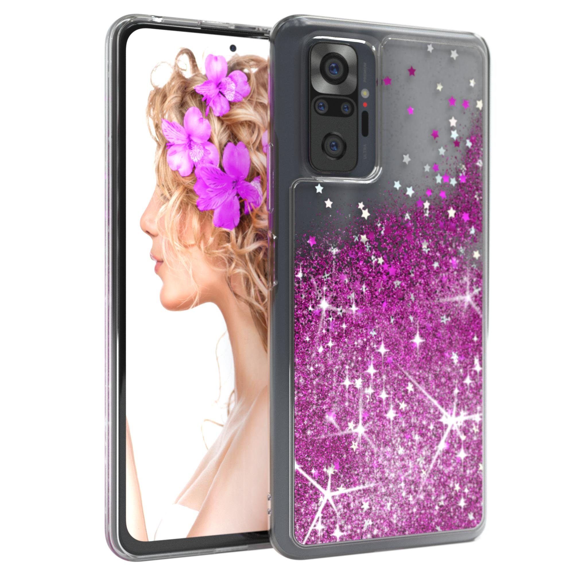 Eazy Case Handyhülle Liquid Glittery Case Für Xiaomi Redmi Note 10 Pro
